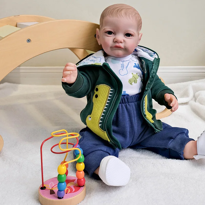 Poupée Reborn pour garçon, corps doux, réaliste, douce au toucher ...