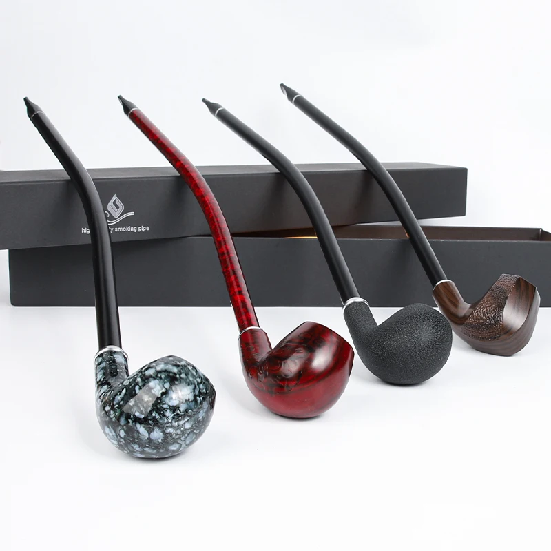 Vintage-Handmade-Long-Tobacco-Pipe-With-Gift-Box-Churchwarden-Smoking ...