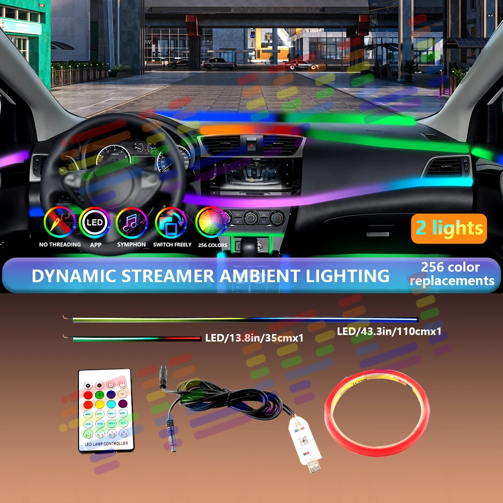 High-end-car-interior-acrylic-LED-streamer-magic-environmental-light ...