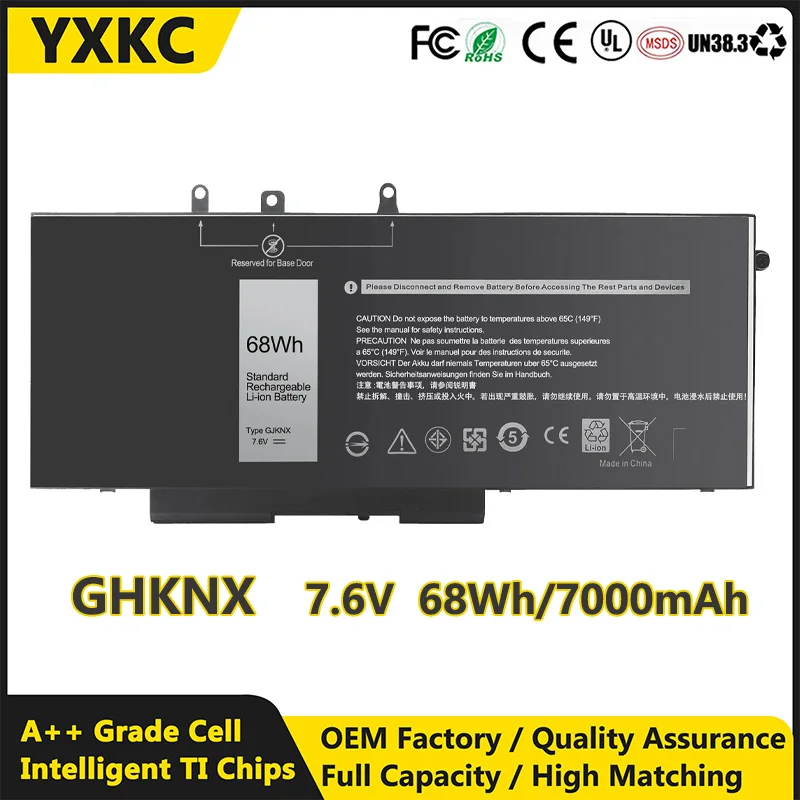 YXKC-68Wh-7000Mah-GJKNX-Laptop-Battery-for-Dell-Latitude-5480-5580-5590 ...