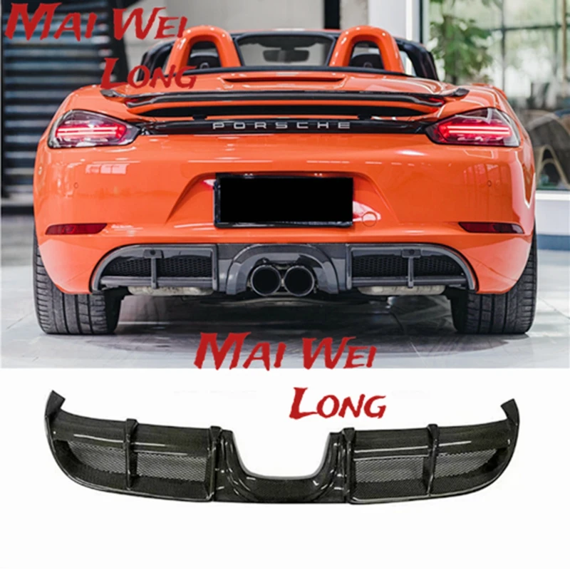 For Porsche 718 Cayman Boxster 2016 - 2018 Rear Bumper Lip Diffuser ...