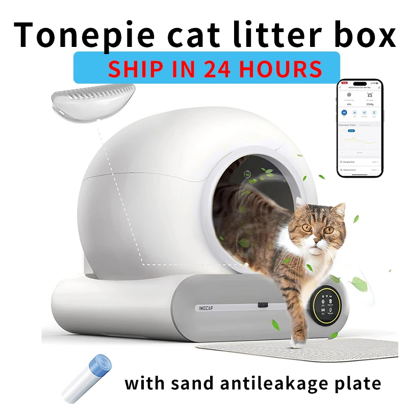 Self-Cleaning-Cat-Litter-Box-Automatic-Cat-Litter-Box-Intelligent-Cat ...
