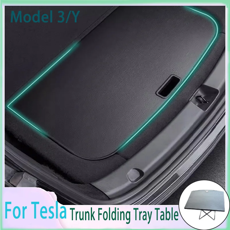 For-Tesla-Model-Y-2021-2024-Car-Folding-Table-Desk-Travel-Folding-Table ...