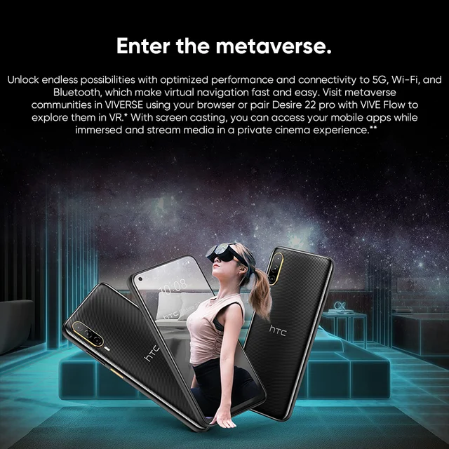 Original New HTC Desire 22 Pro Global Smartphone 6.6 inch octa core ...