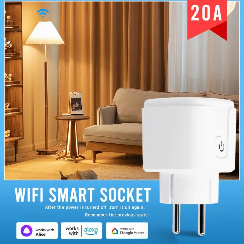 EWelink WiFi Smart Plug 20A EU Smart Socket With Power Monitor Timing ...