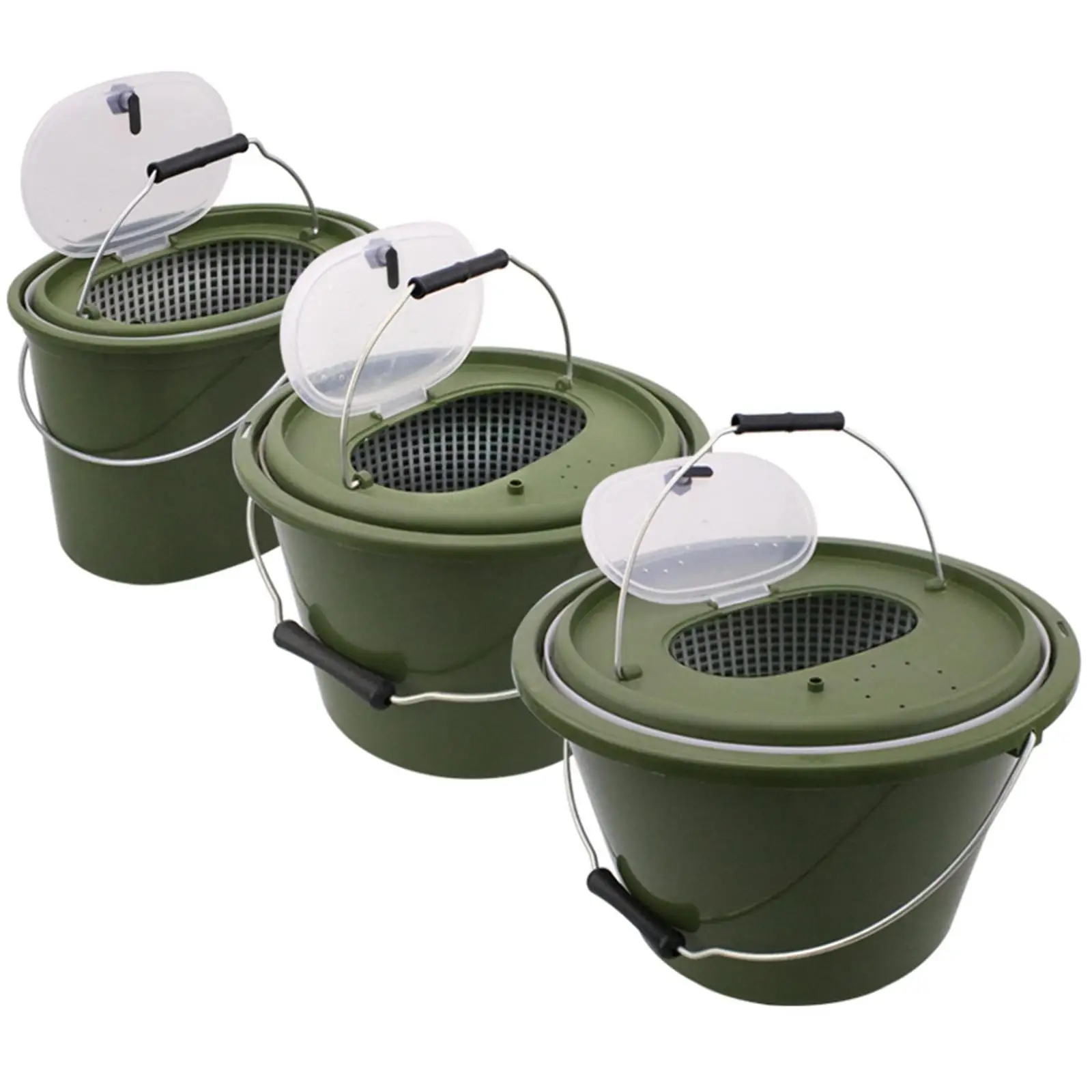 Minnows-Fishing-Bucket-Dual-Baits-Storage-Barrel-Breathable-Live-Fish ...