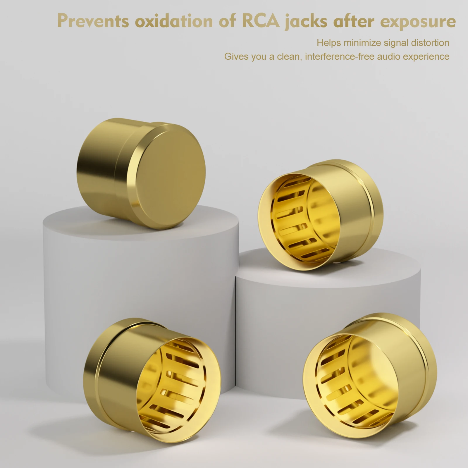 HiFi-Audio-High-end-RCA-Protective-Plug-Cap-Gold-Plated-Rhodium-Socket ...
