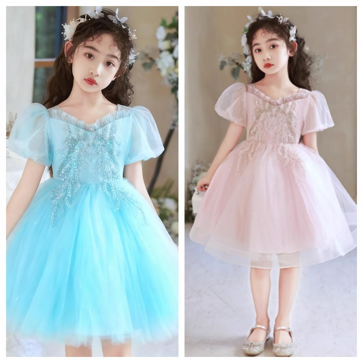 Fresh And Cute Girls Dress High End Boutique Flower Girl Princess Dress ...