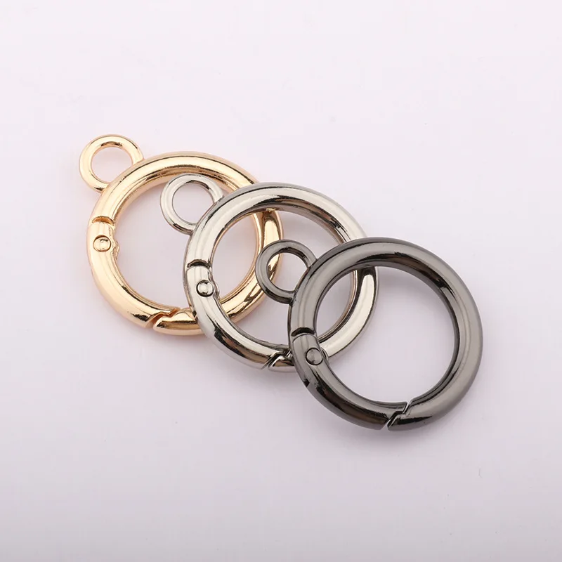 5Pcs-Round-Keychains-Carabiners-Clips-Snap-Hooks-With-Fixed-Eyelet ...