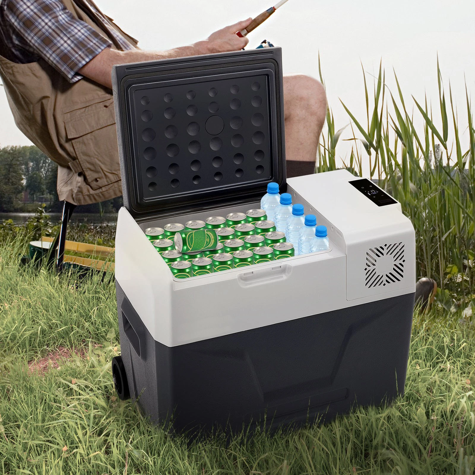 40L Compressor Portable Small Refrigerator Cooler Freezer Home and 45w ...
