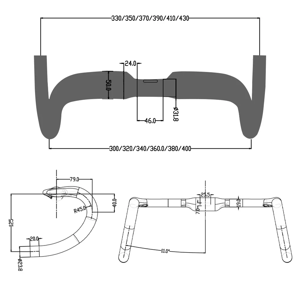 BALUGOE-Carbon-Fiber-Road-Bike-Handle-Mountain-Bike-Handlebars-Full ...