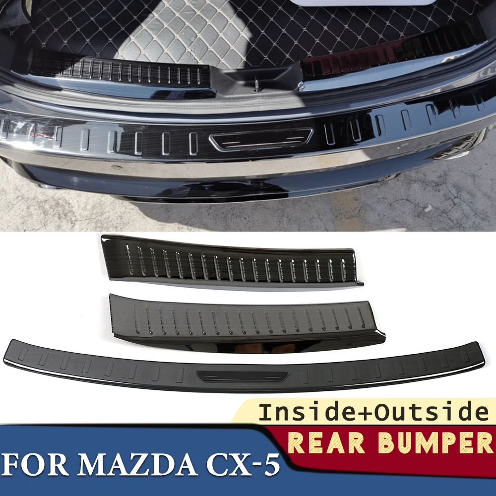 Trunk Bumper for Mazda CX-5 2017-2020 Car Accessories Stainless Rear ...