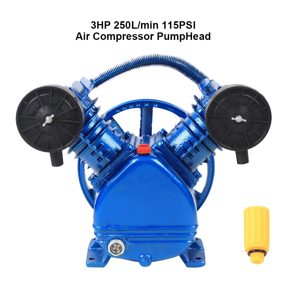 2-2KW-3HP-Air-Compressor-Pump-Head-V-Style-2-Piston-Twin-Cylinder-V ...