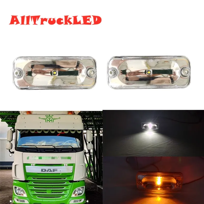 2Pcs-LED-White-Lights-For-DAF-DAF-truck-XF95-XF105-XF106-XF530-CF85 ...