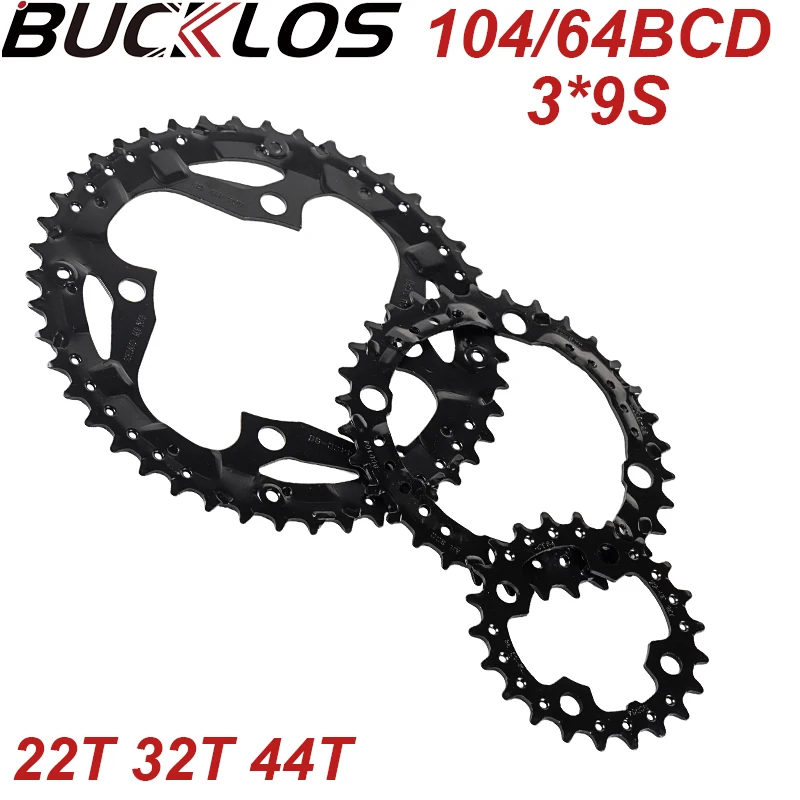 BUCKLOS-3-9-Speed-Bike-Chainring-22T-32T-44T-MTB-Chainwheel-104-64BCD ...