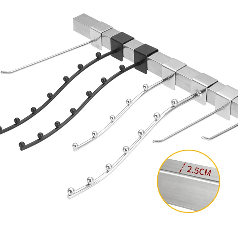 Supermarket-Clothing-Store-Stainless-Steel-Card-25-Square-Tube-Hook ...