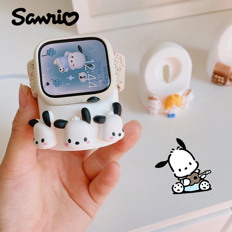 Pochacco-Sanrio-Reloj-de-dibujos-animados-para-ni-as-Base-de-carga-para ...
