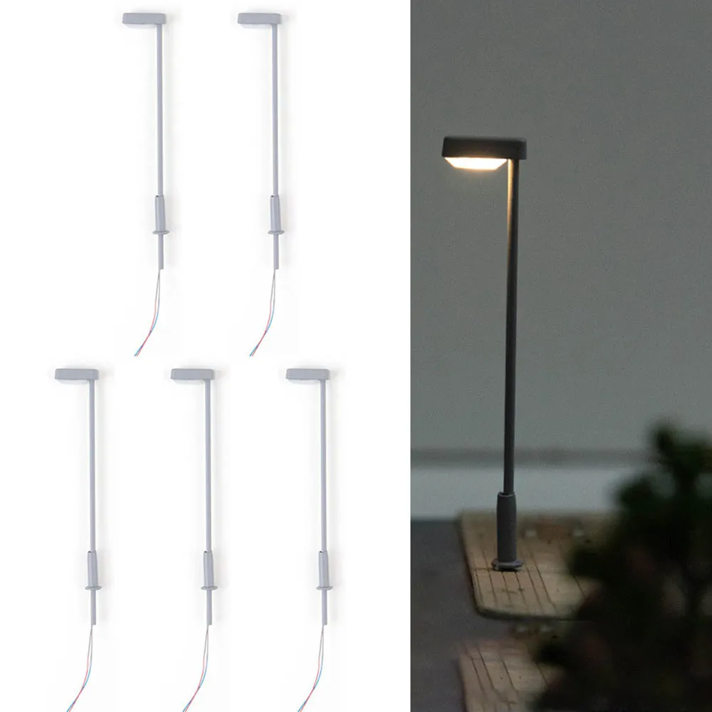5Pcs-Steel-Tube-Lights-N-ScaleModel-Lights-LED-Street-Lamppost ...
