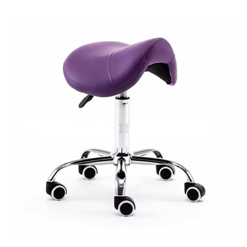 Beauty Salon Technician Rotating Lifting Saddle Stool with Backrest ...