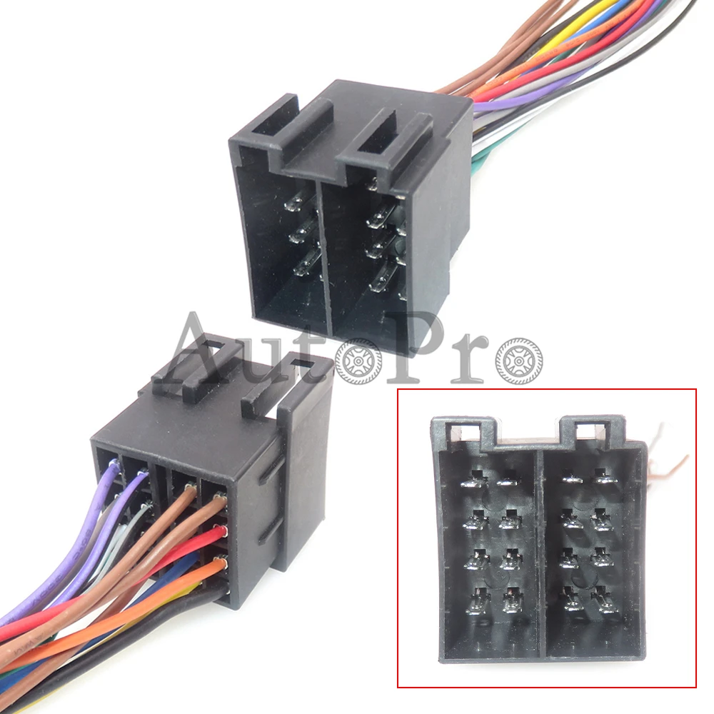 1-Set-16-Hole-AC-Assembly-Automobile-Stereo-Audio-Cable-Plug-for-VW-Car ...