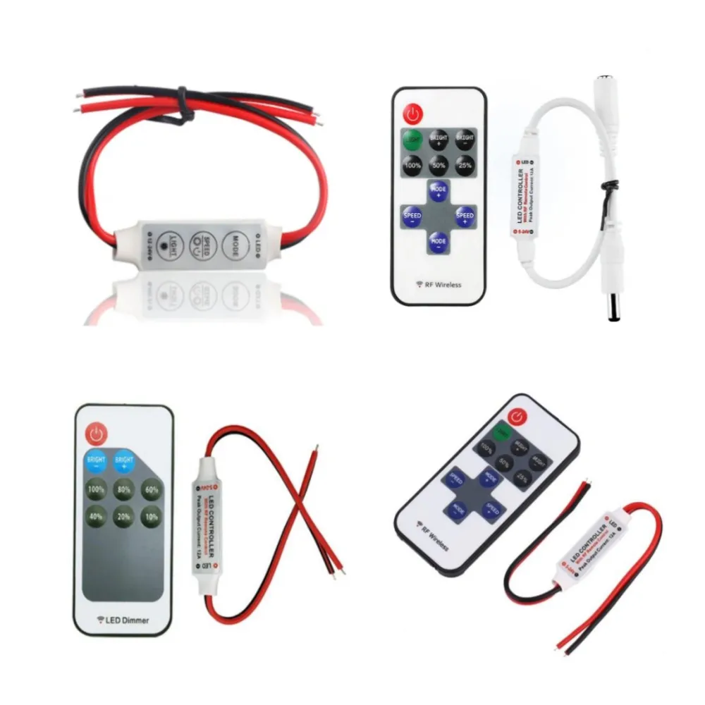 Mini-9-11Keys-Dimmer-Controller-Two-Wire-RF-Remote-For-Single-Color ...