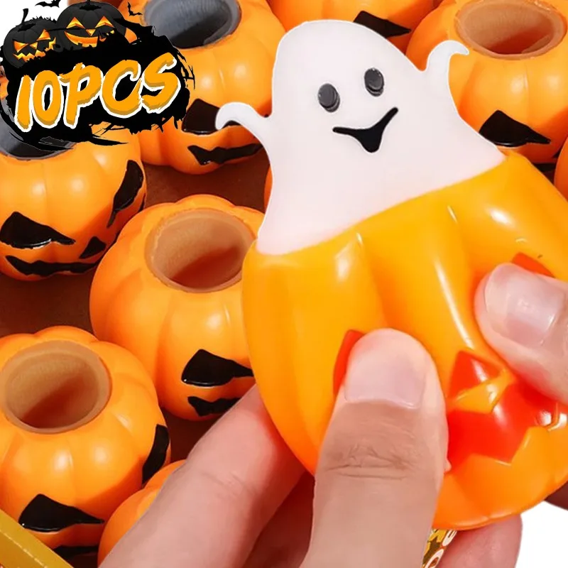 Halloween Pumpkin Stress Balls Fidget Toys Squishier Squeeze Ball Toys ...