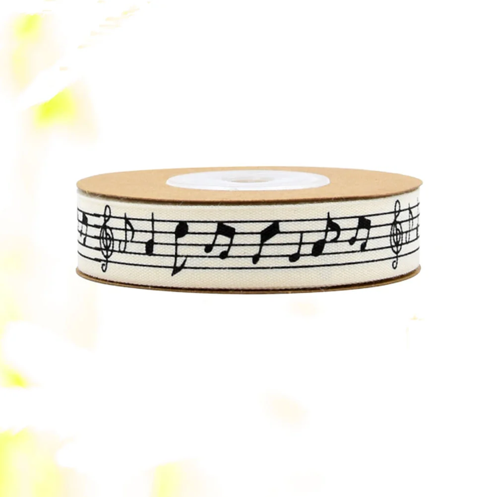 Musical-Note-Ribbon-White-Wired-Satin-Ribbon-Roll-Personalized-Gift ...