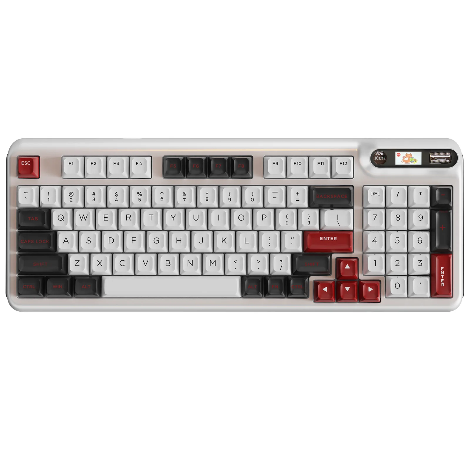 YUNZII KZZI Z98 Pro White 1800 Layout Wireless Hot Swap Gasket Mechanical Gaming Keyboard with ...