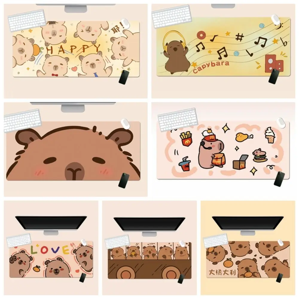 Cute-Capybara-Mouse-Pad-Cartoon-Non-Slip-Desk-Pad-Gaming-Accessories ...