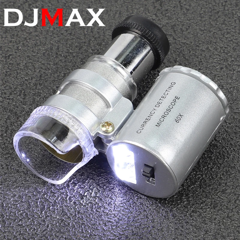 DJMAX-60X-Handheld-Magnifying-Glass-Mini-Pocket-Microscope-Loupe ...
