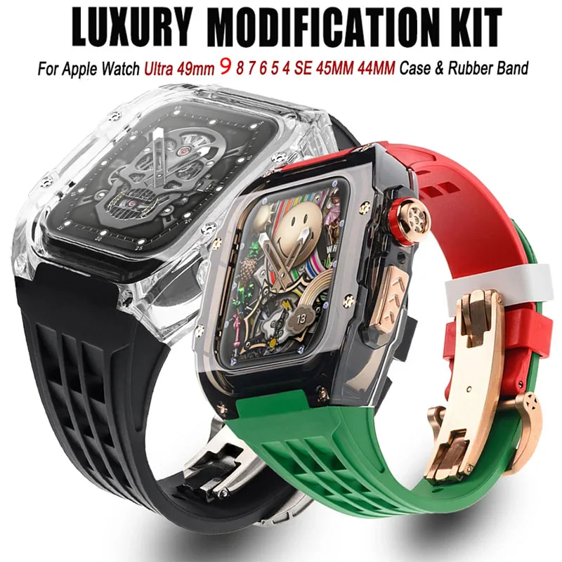 Fluoro-Rubber-Watch-Band-Kit-de-Modifica-o-para-Apple-Watch-Ultra-2-1 ...