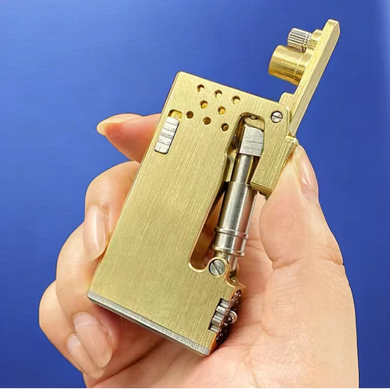 Vintage-Brass-Liquid-Oil-Lighter-for-Men-Steam-Punk-Mechanical-Gear ...