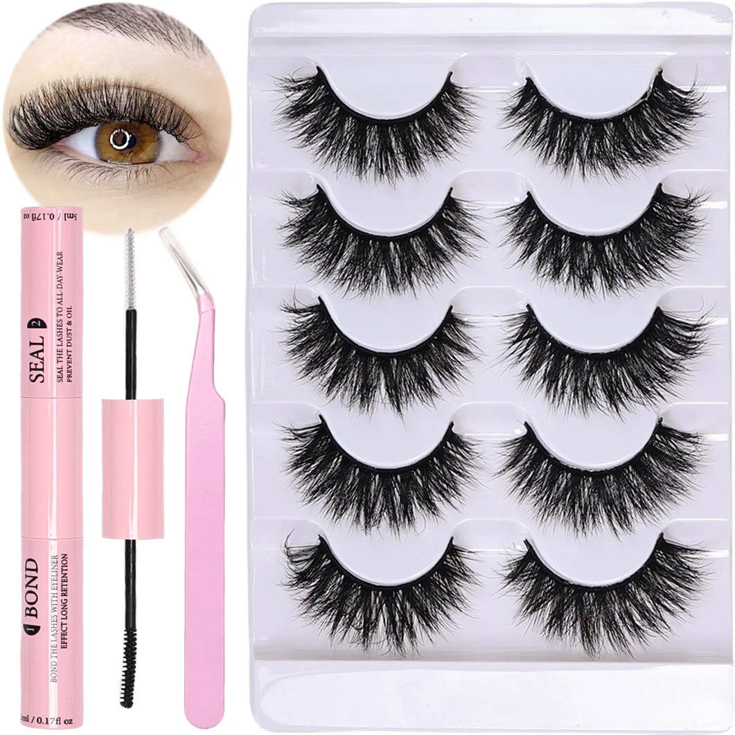 5-Pairs-Fake-Lashes-Dramatic-Thick-Lashes-Fluffy-False-Lashes-with ...