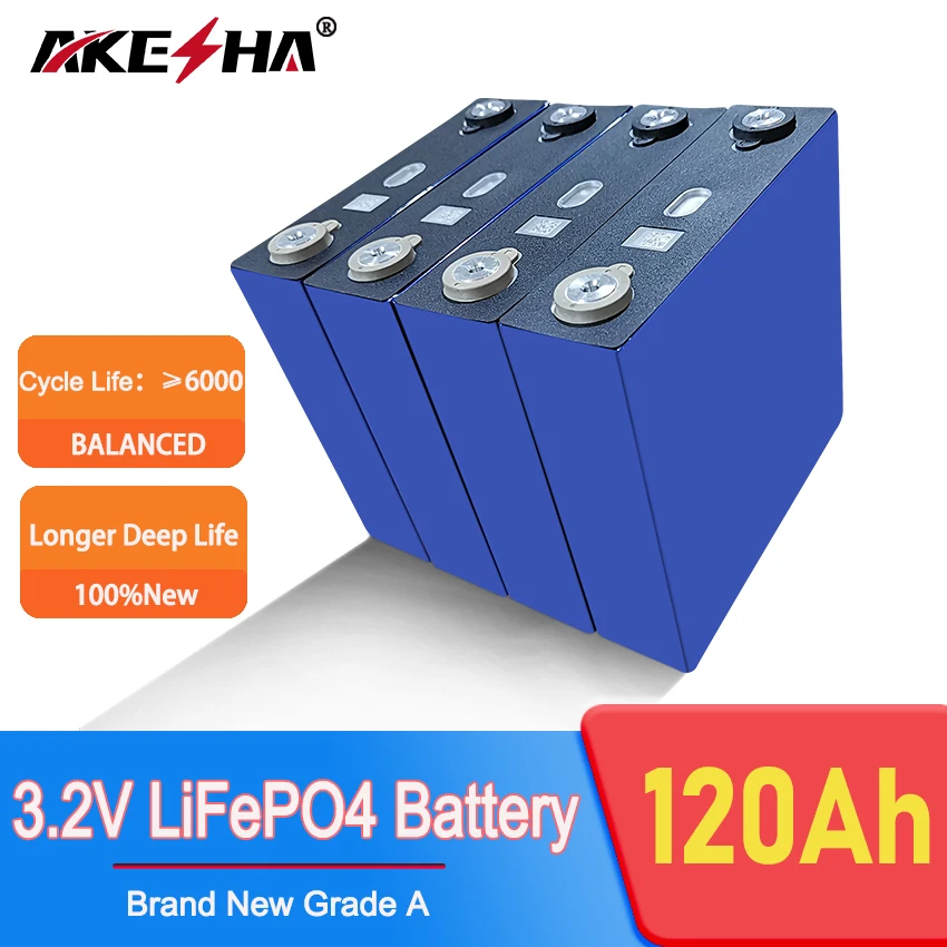 3.2V 120Ah Lifepo4 Battery Cell Lithium Iron Phosphate Solar Battery ...