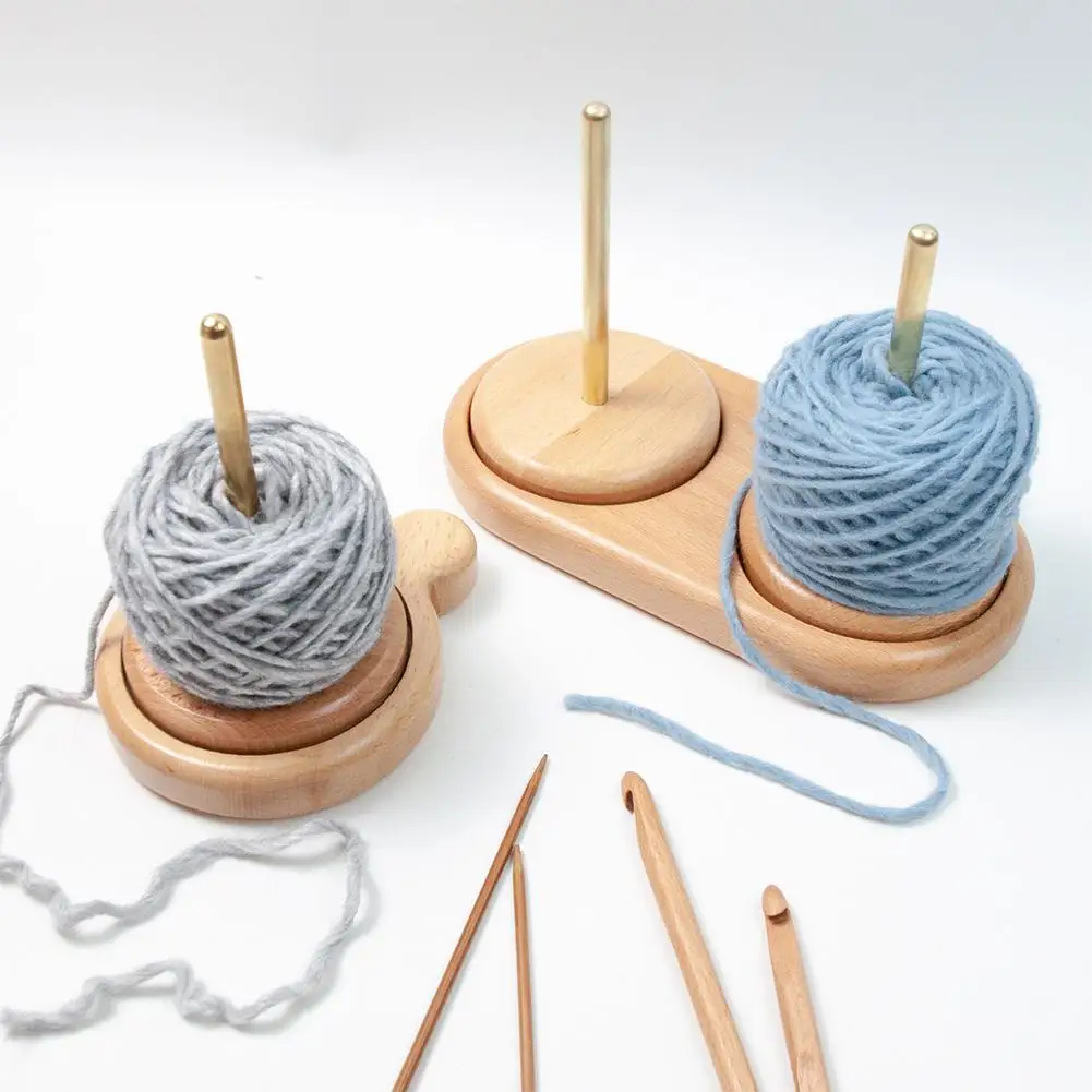 Wooden-Yarn-Holder-Spinning-Knitting-Tools-Beginner-Crochet-Accessories ...