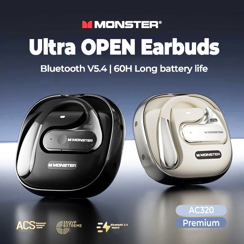Monster-Wireless-Headphones-MH22196-Stereo-HD-Call-Open-Bluetooth-5-4 ...