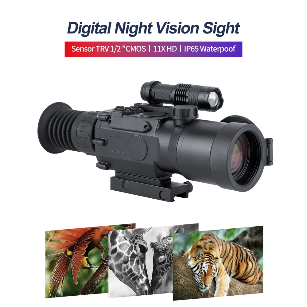 GOYOJO Night Vision Digital Rifle Scope with WiFi and E-Compass, 3.7 ...