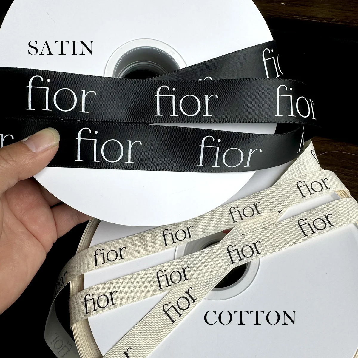 Satin-Cotton-Ribbons-100Yards-Custom-Printed-LOGO-Gift-Packaging-10mm ...