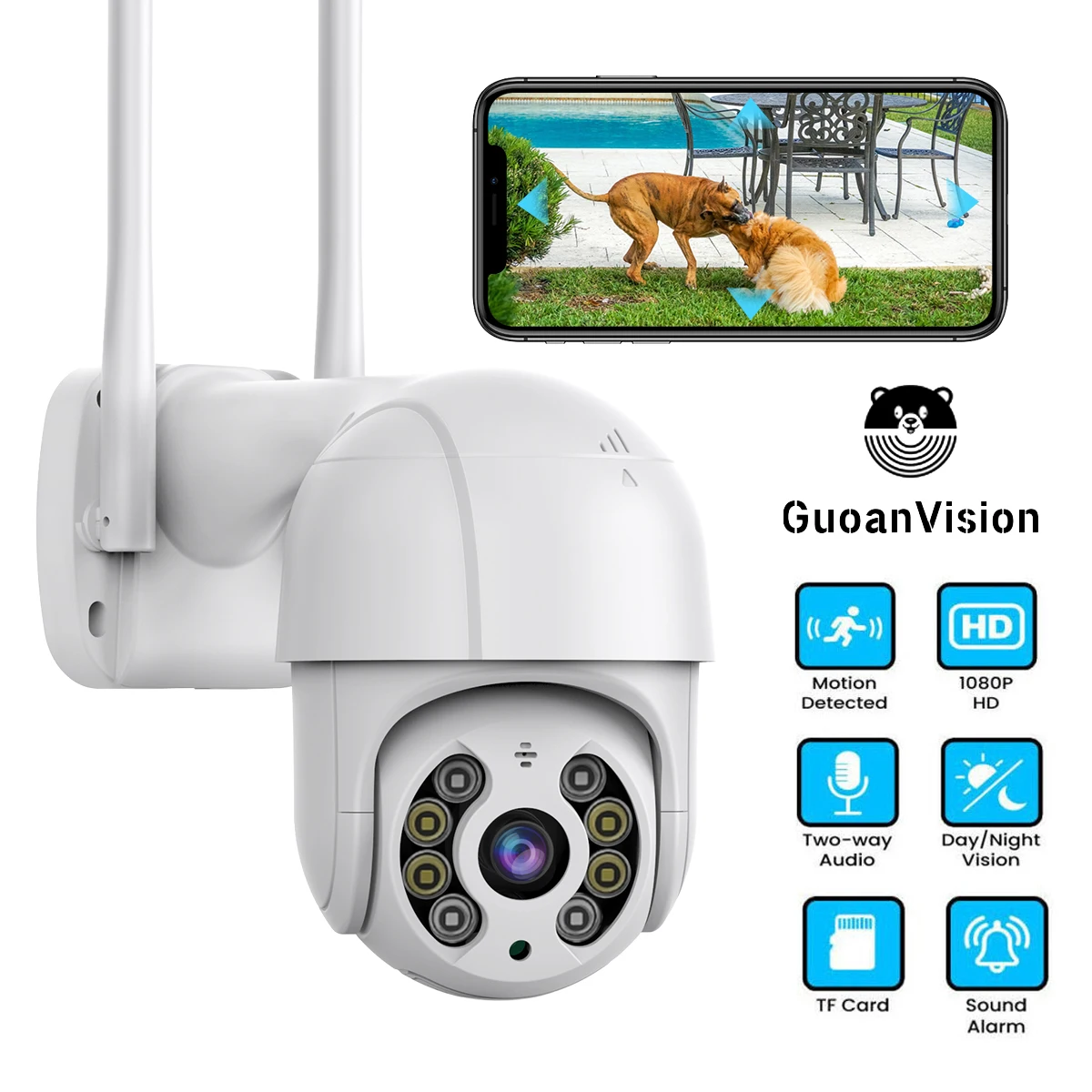 4MP-Security-Camera-WIFI-Outdoor-PTZ-Speed-Dome-Wireless-IP-Camera-CCTV ...