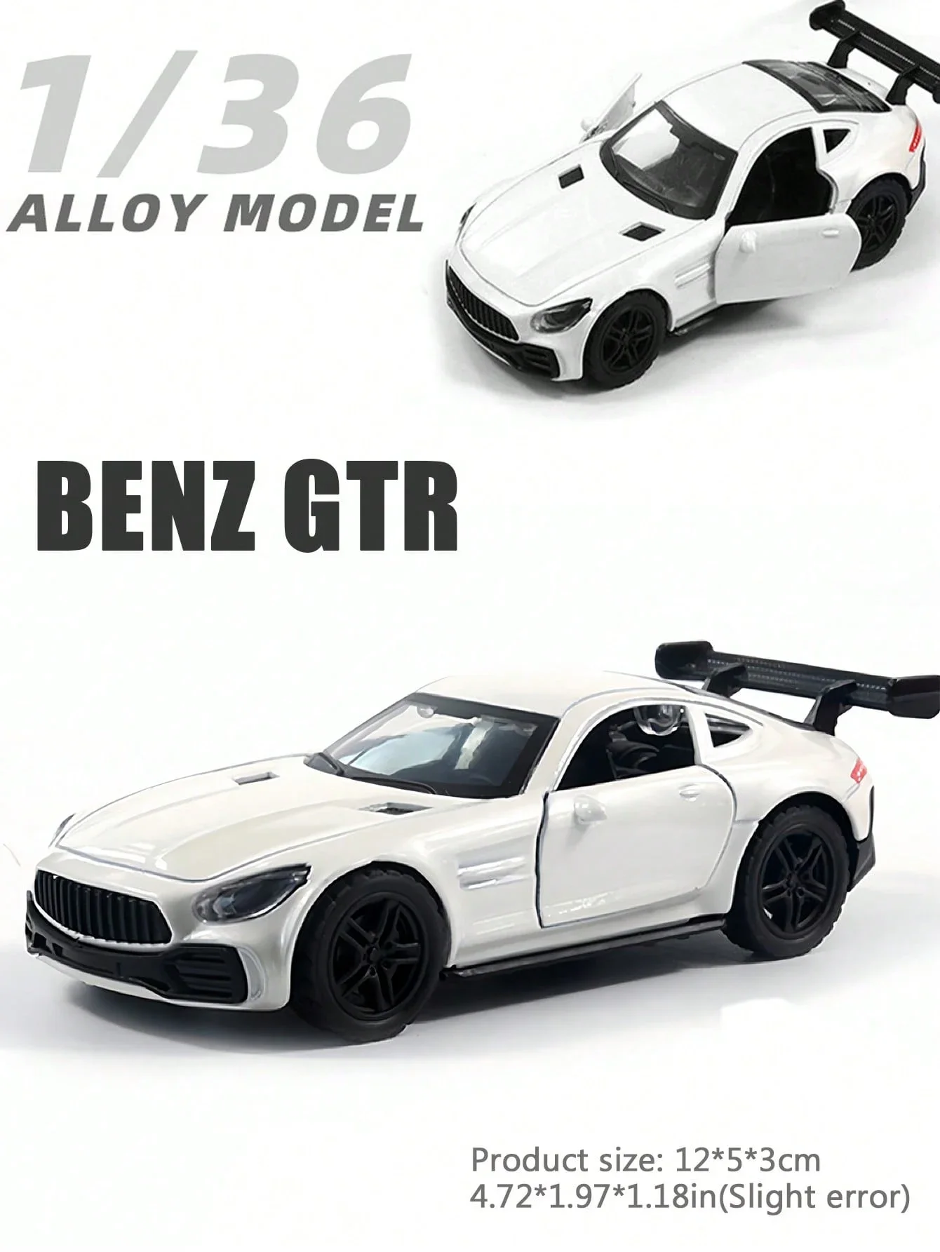 Modelo-de-coche-de-aleaci-n-Benz-GTR-1-36-decoraci-n-de-juguete-de ...
