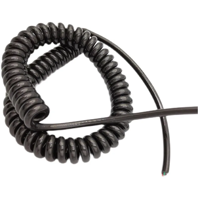 Spring Spiral Cable Telescopic Wire 2 3 4 5Cores 24/22/20/18/17/15AWG ...