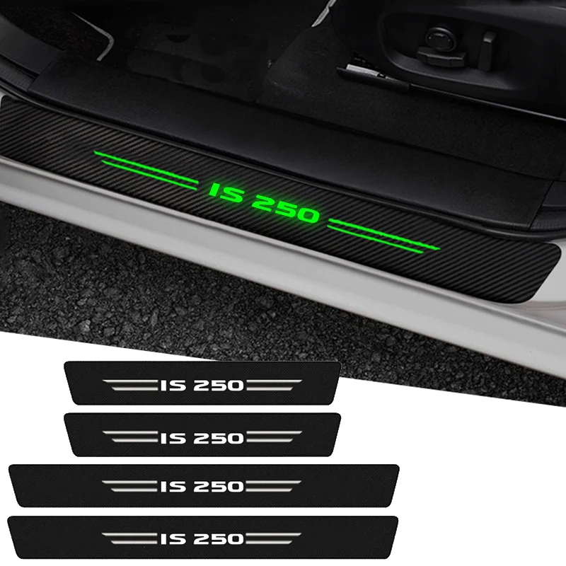 Luminous Carbon Fiber Threshold Protector Stickers Strip For Lexus ...