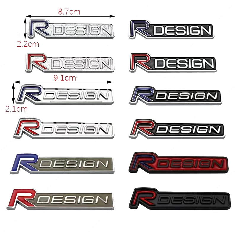 1pcs-RDESIGN-logo-3D-solid-metal-body-sticker-for-Volvo-modified-rear ...