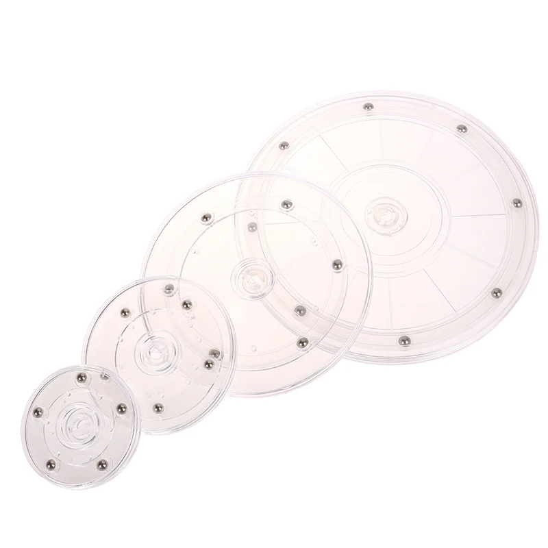 4Sizes-Turntable-Transparent-Acrylic-360-Rotating-Display-Stand-Round ...
