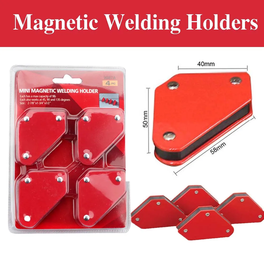 4Pcs Welding Magnet Magnetic Holder 45/90/135 Degrees 9LB Arrow Clamp ...