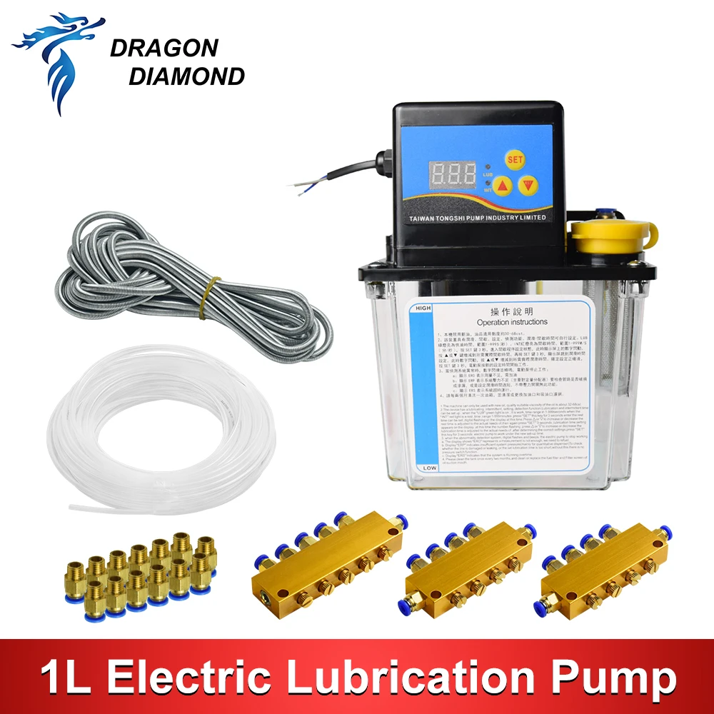 1L-Oil-Pump-Kit-220V-CNC-Grease-Electromagnetic-Lubrication-Station ...