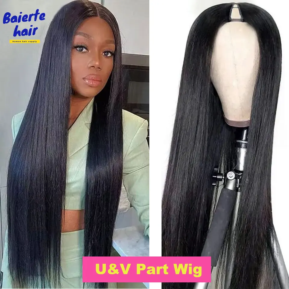 Cabelo-liso-brasileiro-V-parte-peruca-para-mulheres-perucas-sem-cola ...
