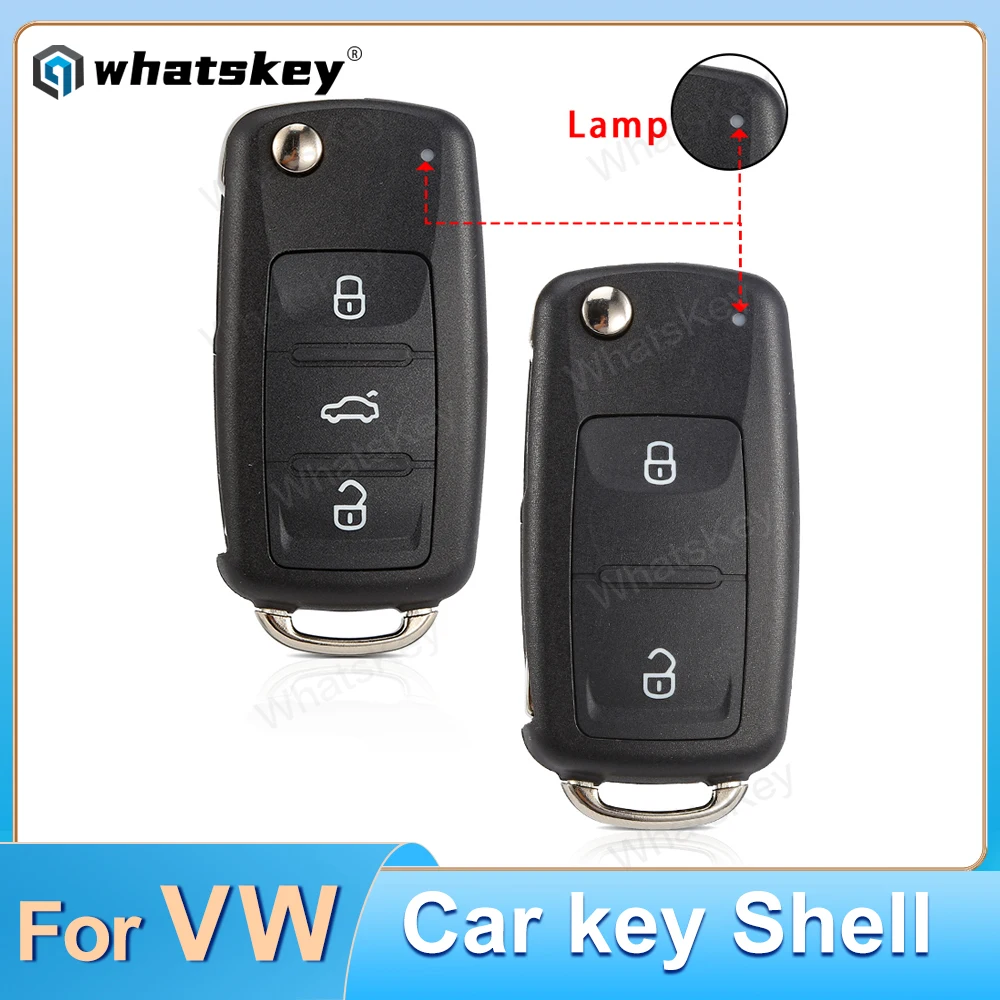 WhatsKey-3-Button-Flip-Remote-Car-Key-Shell-Case-For-Volkswagen-Golf ...