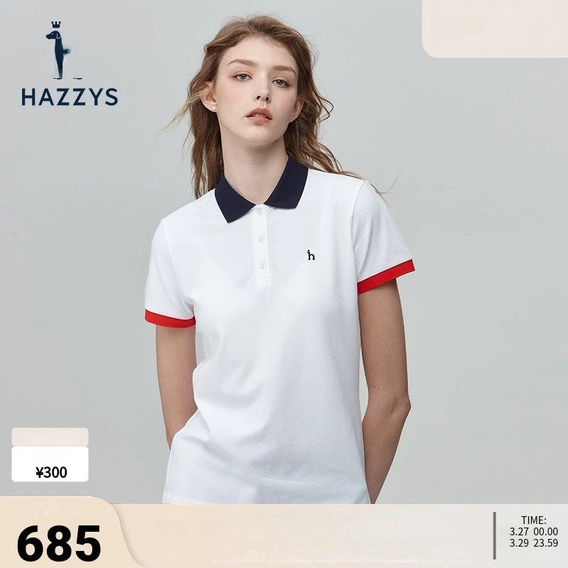 Hazzys Haggis 2023 뉴 여름 반팔 티셔츠, 여성 흰색 캐주얼 폴로 셔츠, 영국 인기 티셔츠| | - AliExpress