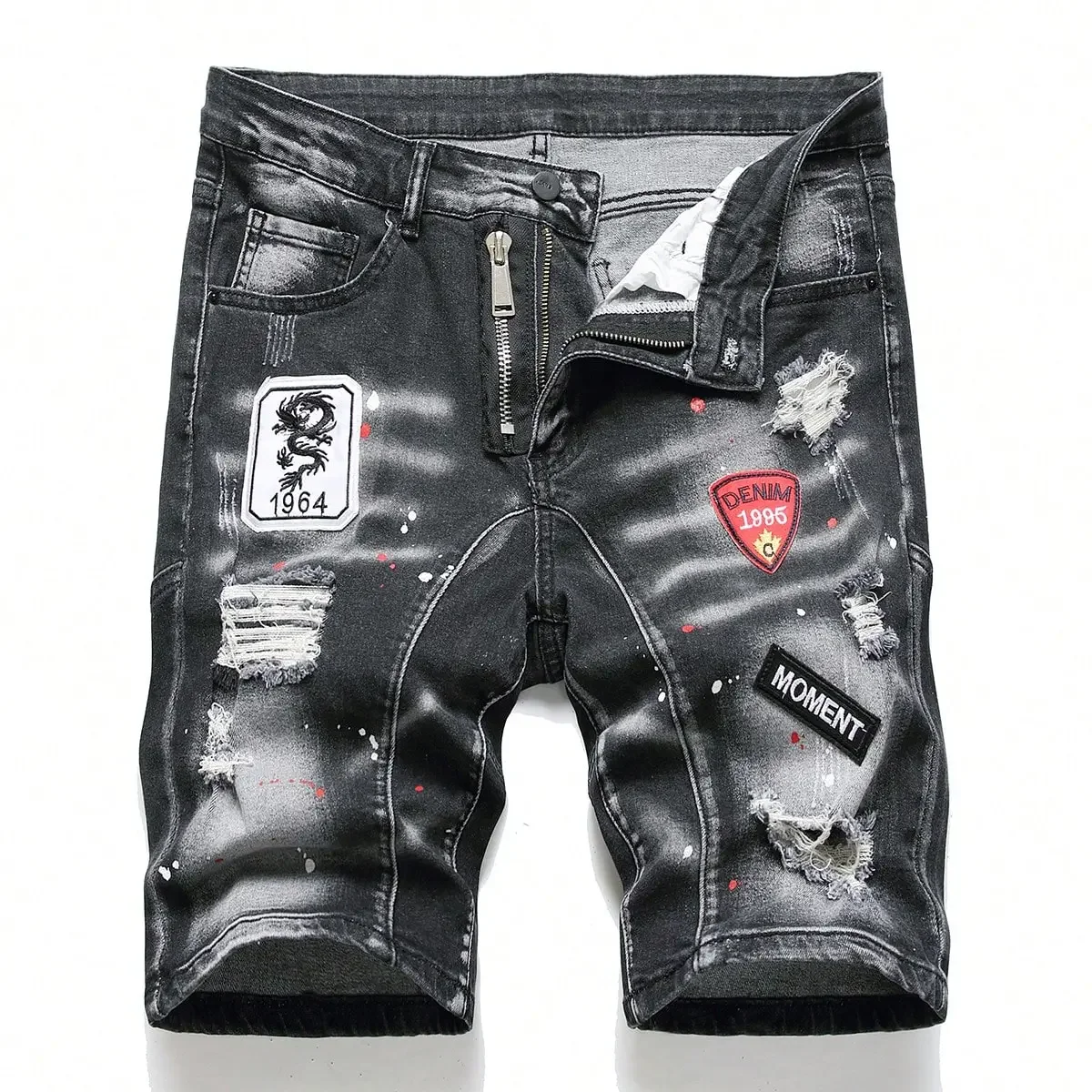 New-Fashion-Mens-Ripped-Short-Jeans-Brand-Clothing-Bermuda-Summer ...